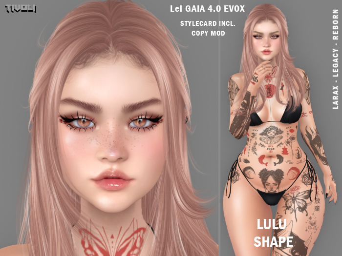 Second Life Marketplace - -Tivoli inc - Lulu Shape lelutka Gaia 4.0 EVOX